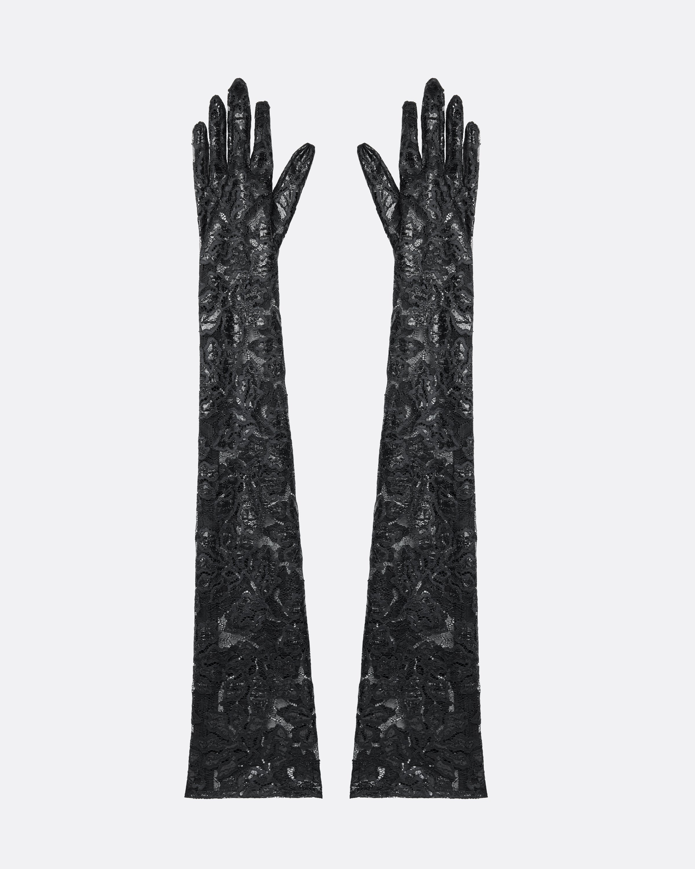 Long Gloves In Black Lace – Maison Safiyaa USA