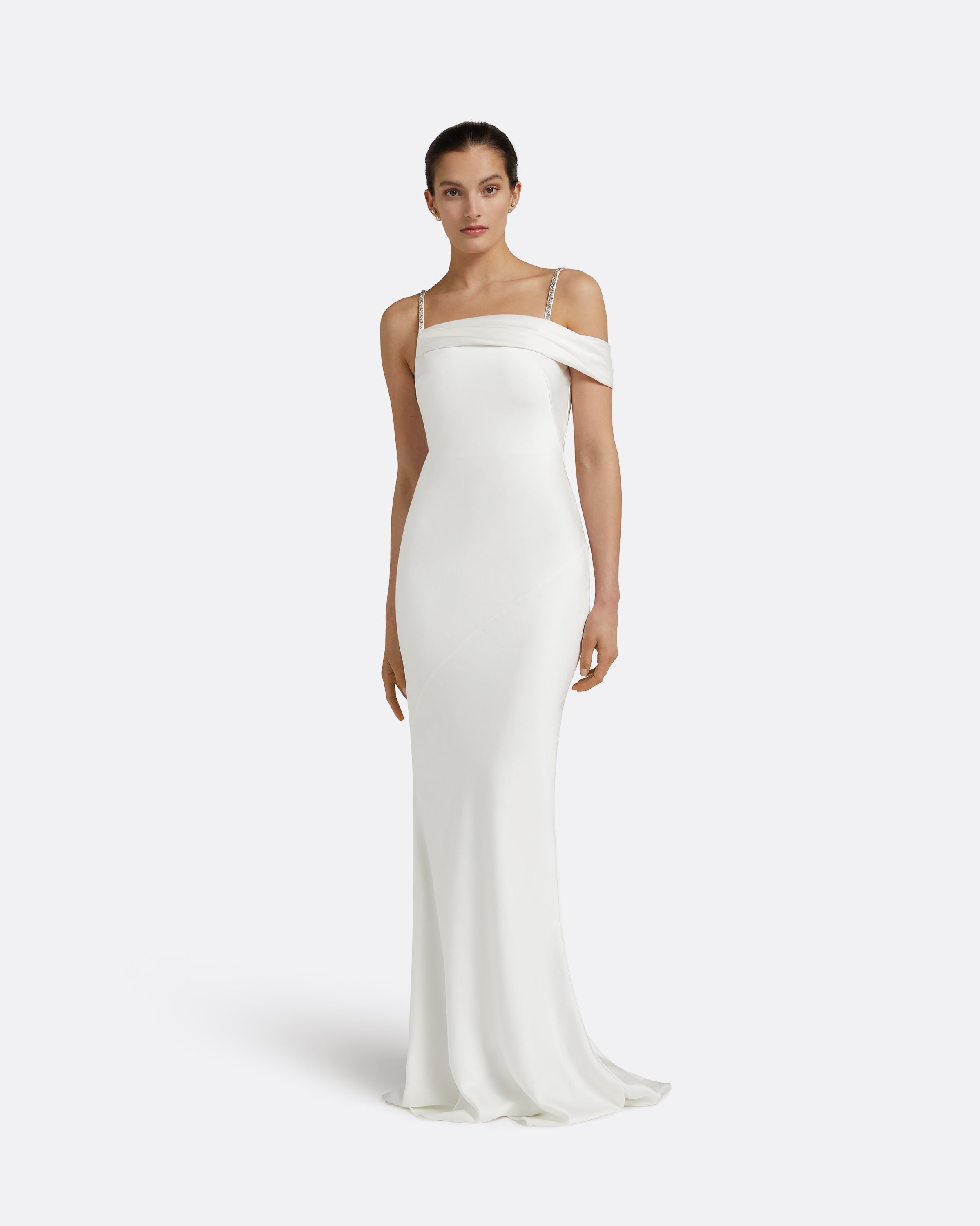 Brooke Ivory Long Dress – Maison Safiyaa USA