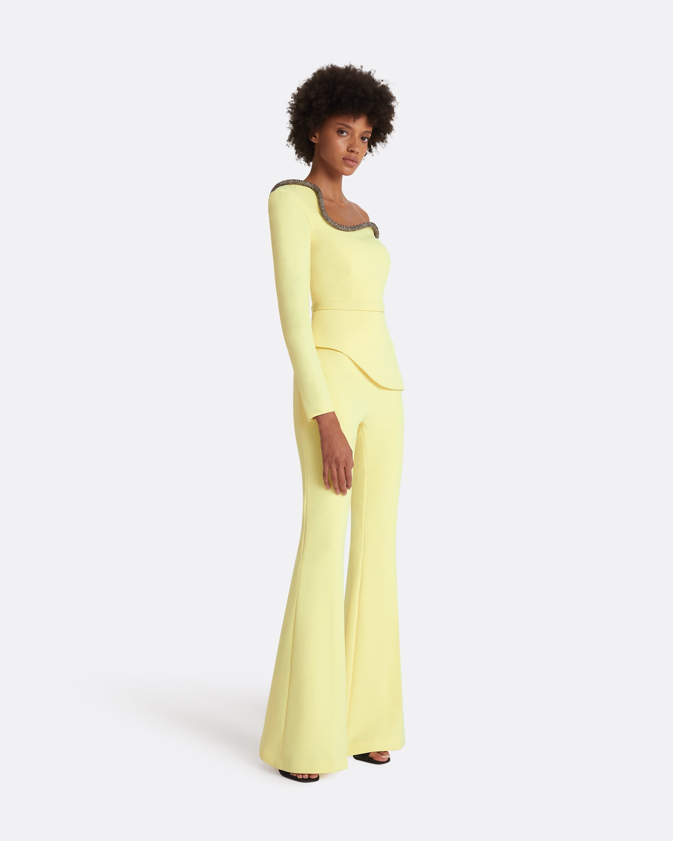 Aime Pale Yellow Top – Maison Safiyaa USA