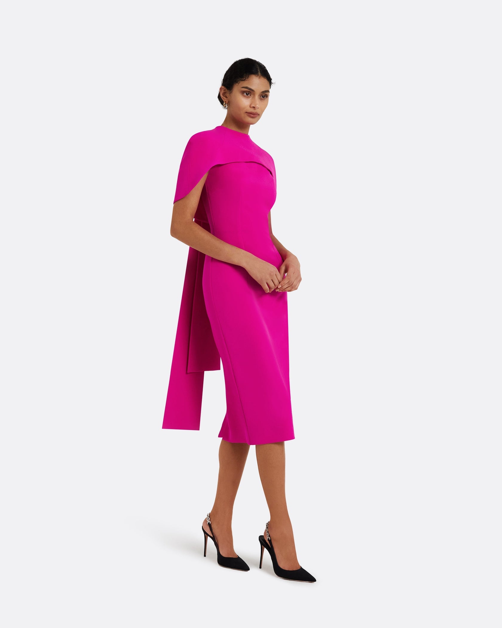 Kalika Wild Strawberry Midi Dress – Maison Safiyaa USA