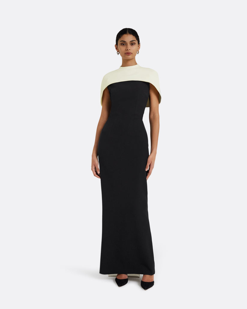 Kalika Monochrome Long Dress – Maison Safiyaa USA