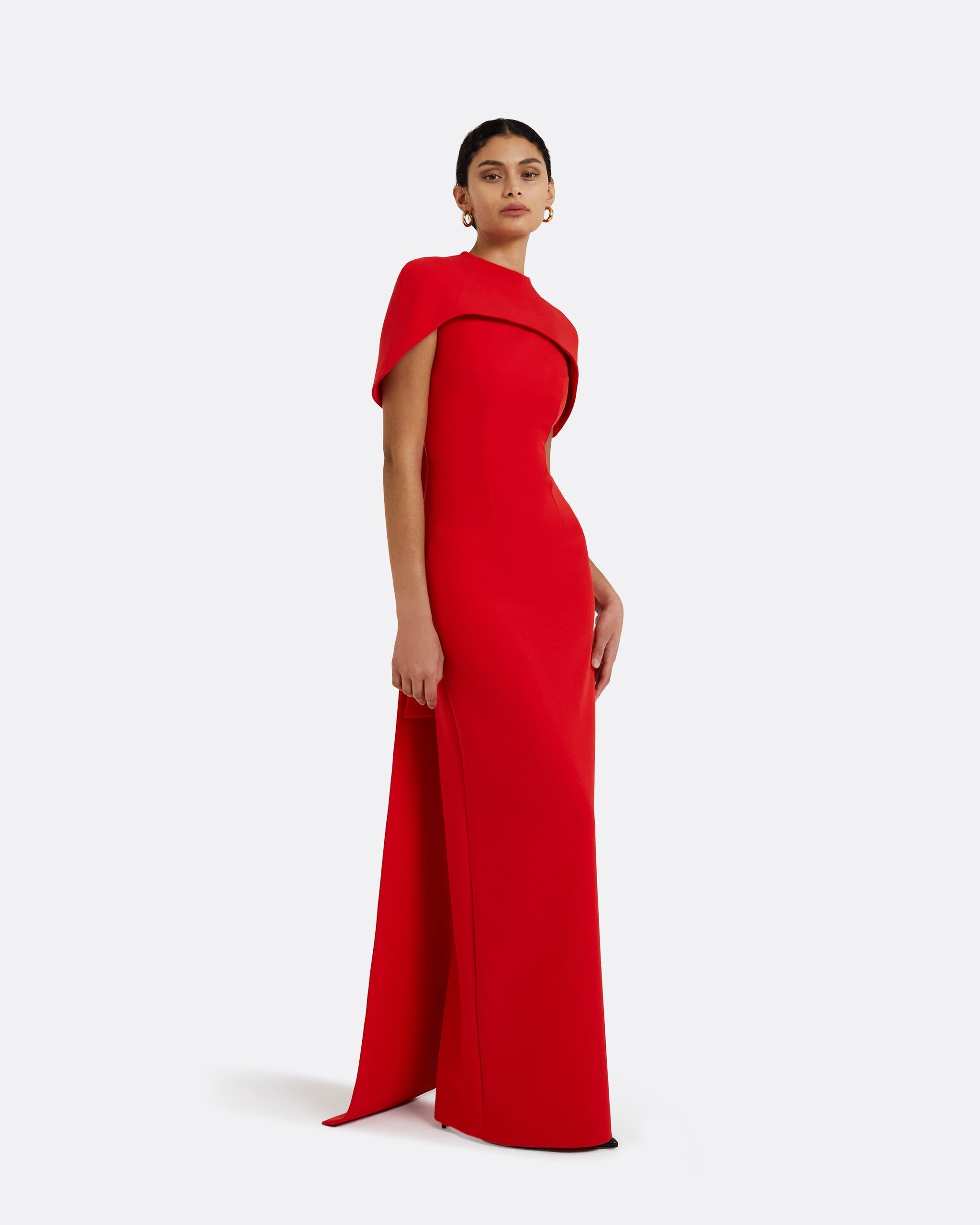 Kalika Scarlet Red Long Dress – Maison Safiyaa USA