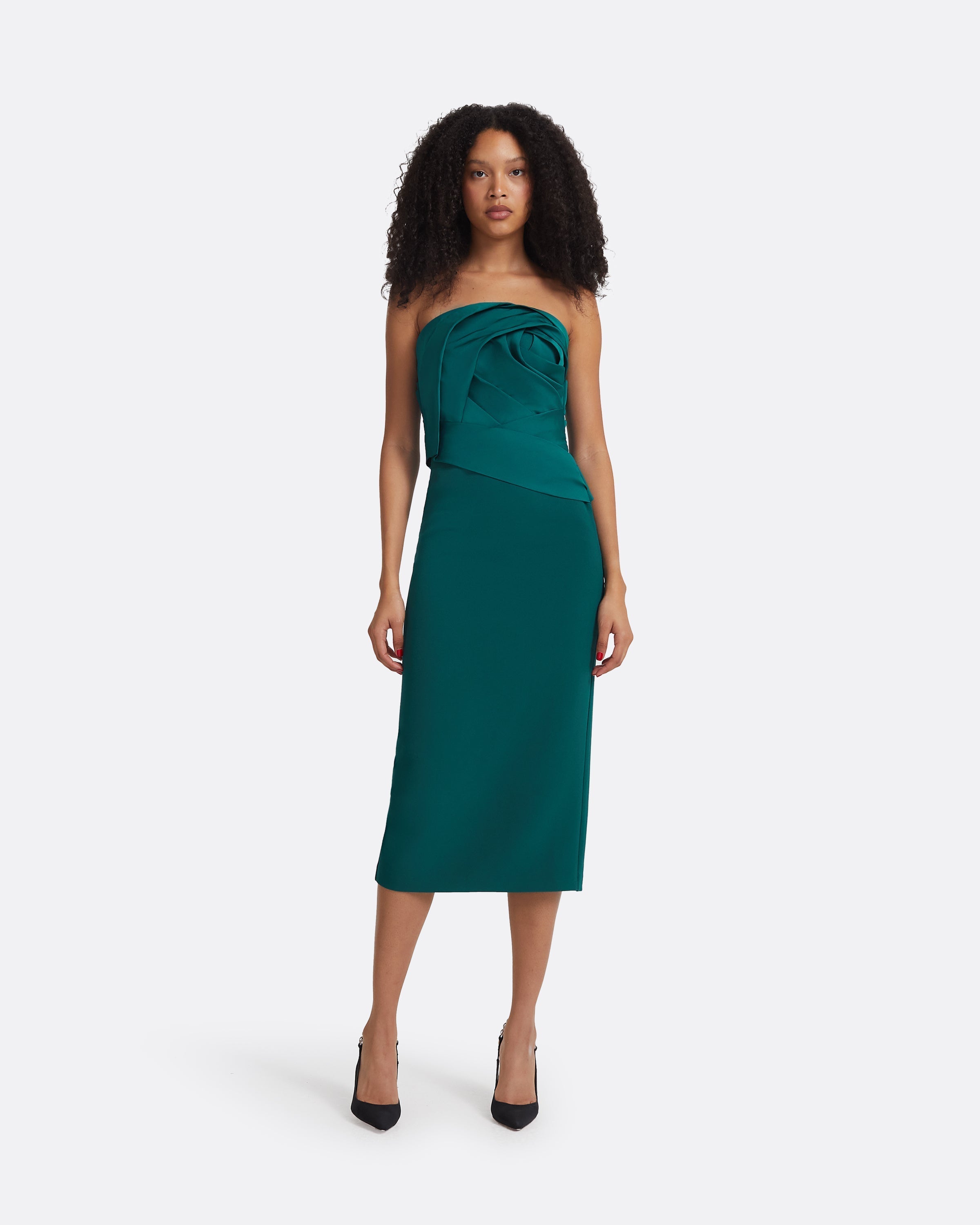 Arla Alpine Green Midi Dress – Maison Safiyaa USA