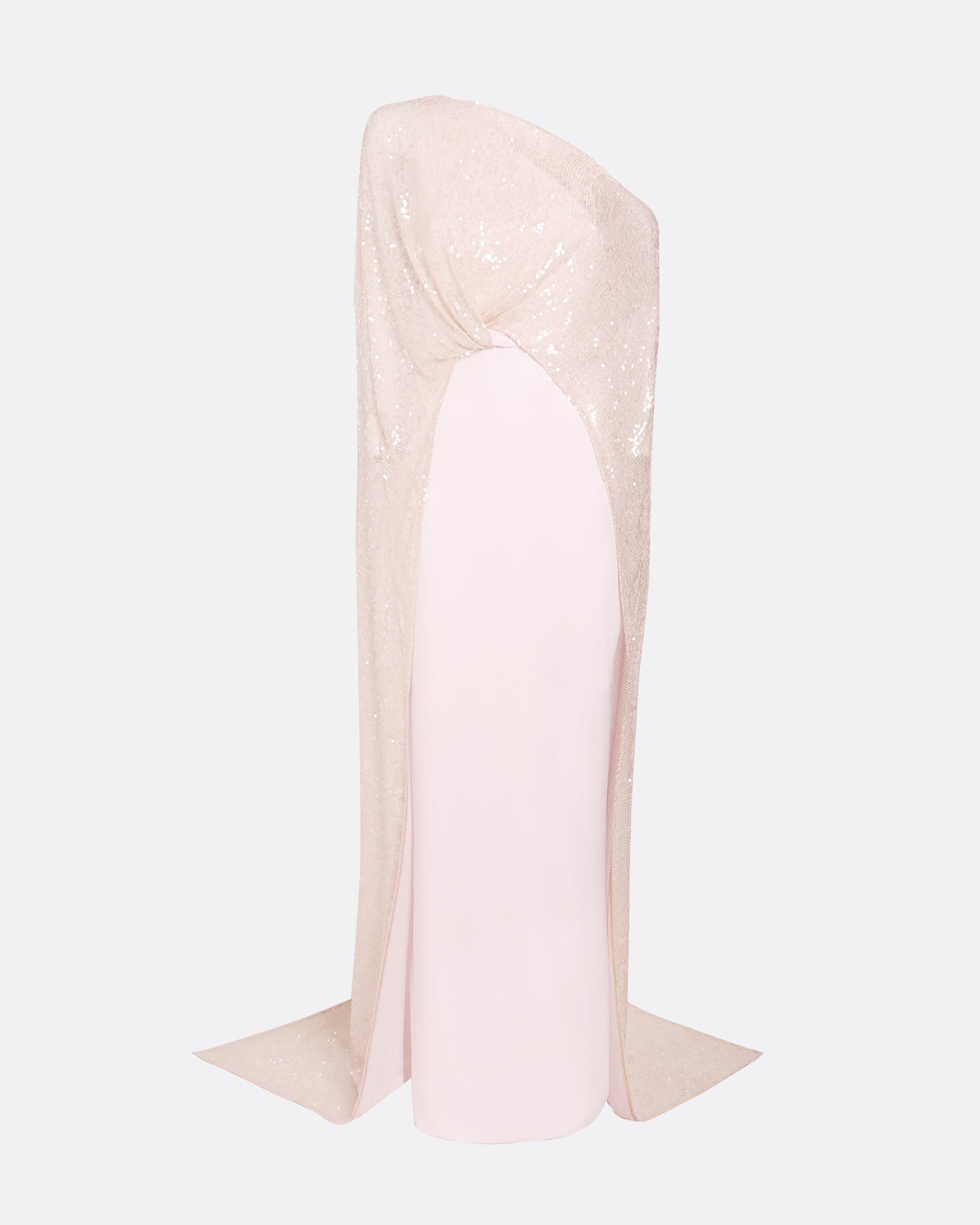 Cadenza Barely Pink Long Dress – Maison Safiyaa USA