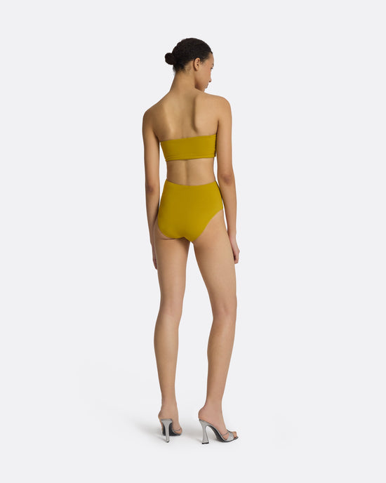 Gisellea Chartreuse Bikini Bottom – Maison Safiyaa USA