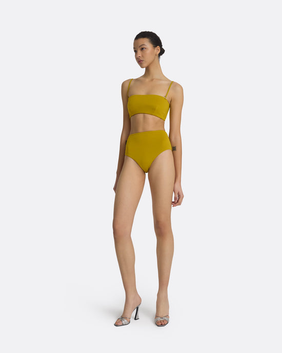 Gisellea Chartreuse Bikini Bottom – Maison Safiyaa USA
