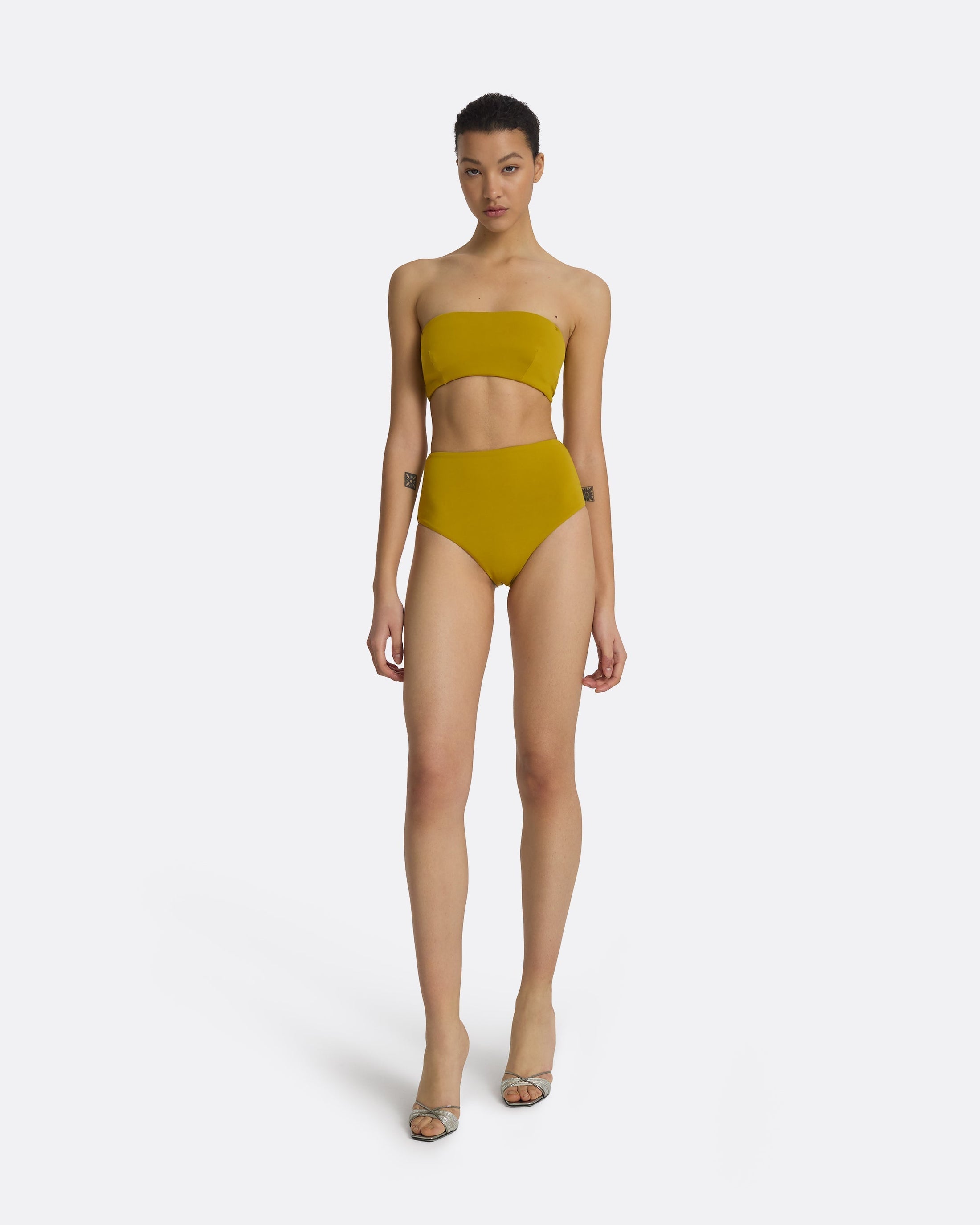 Gisellea Chartreuse Bikini Bottom – Maison Safiyaa USA