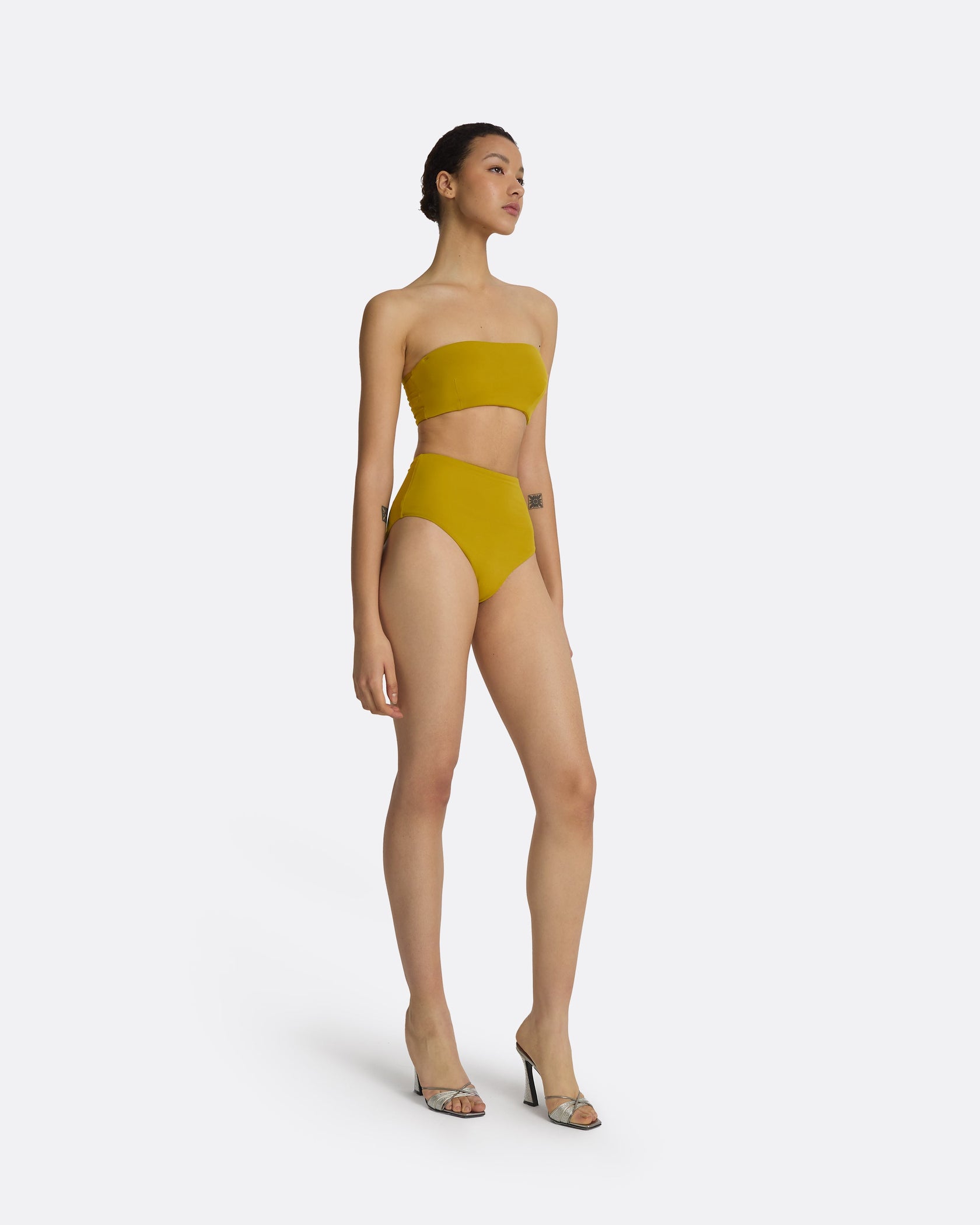 Gisellea Chartreuse Bikini Bottom – Maison Safiyaa USA