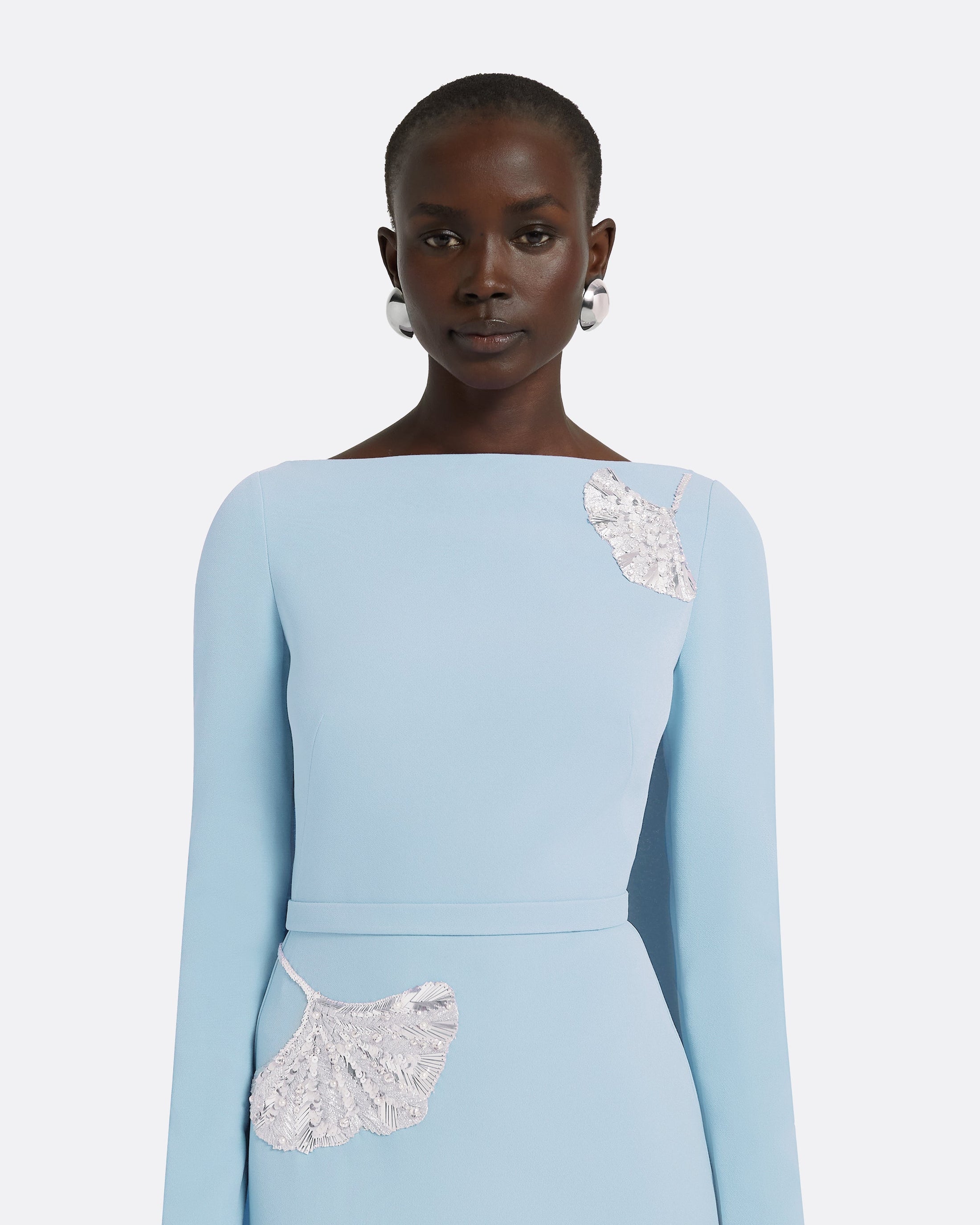 Ginevra Pale Blue Long Dress – Maison Safiyaa USA